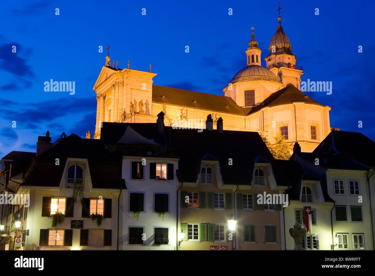 Switzerland Europe Solothurn city town Solothurn Architecture Twilight ...