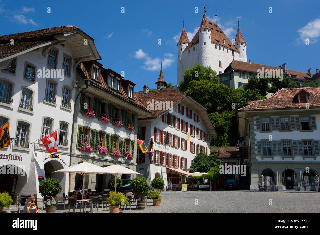 Switzerland Europe Thun city castle Architecture Canton Bern Berne ...