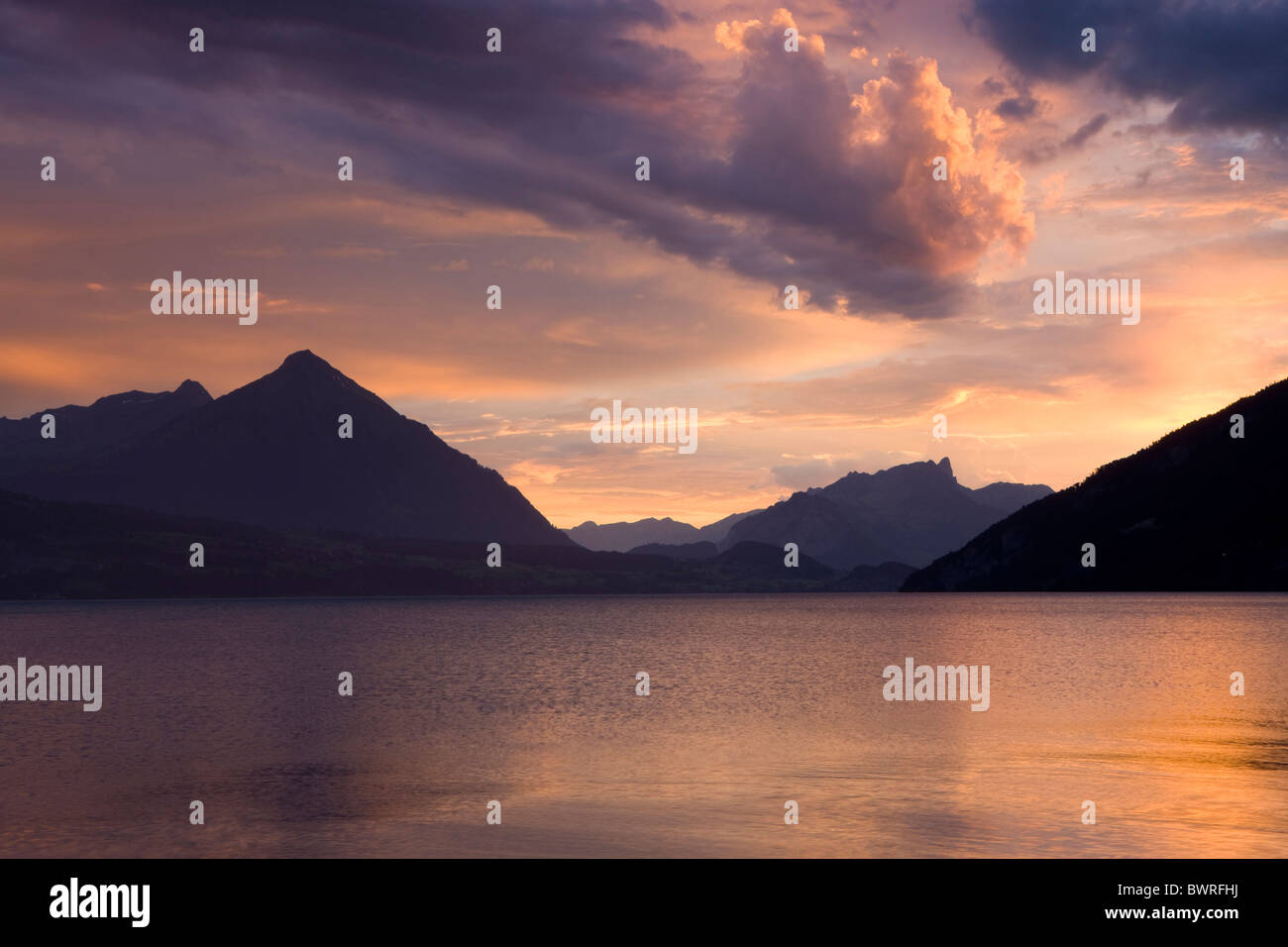 Switzerland Europe Lake Thun Bernese Oberland Canton Bern Berne Lake ...