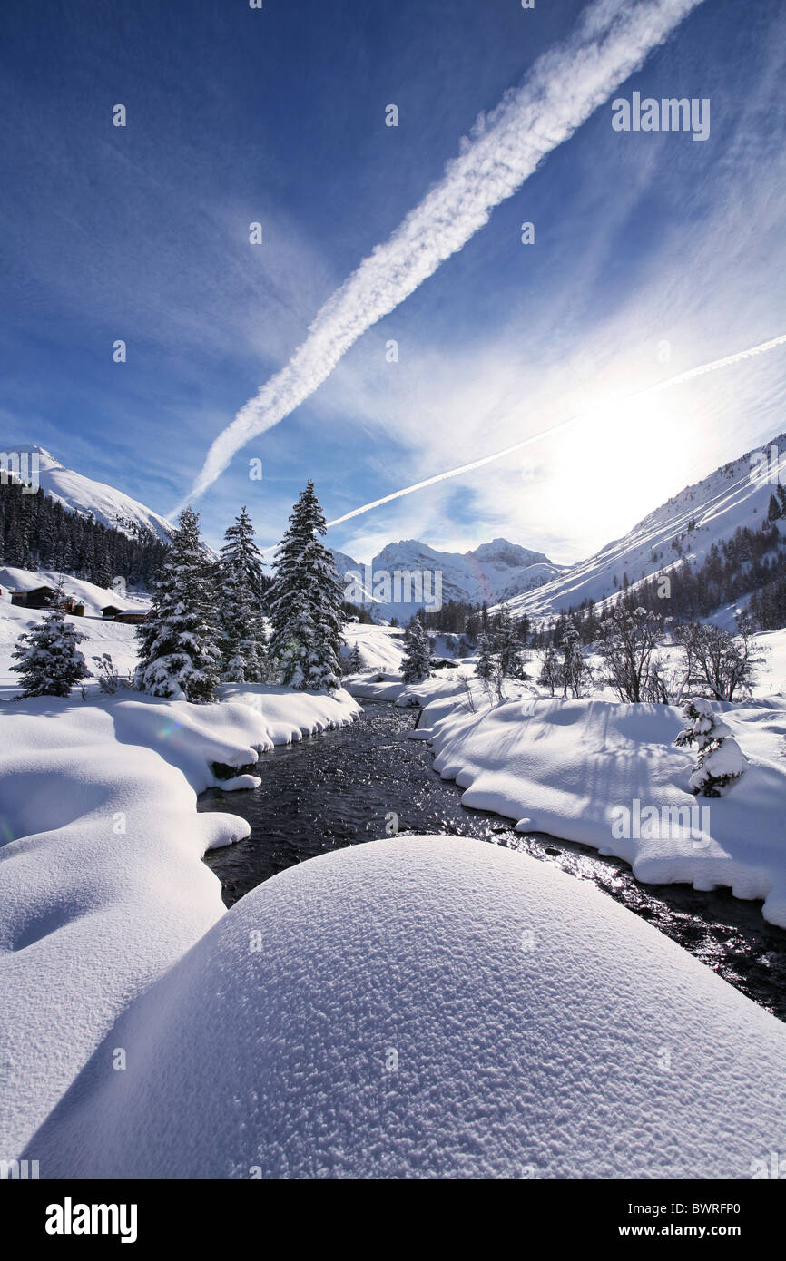Switzerland Europe Sertig valley Canton Grisons Graubunden Grisons town ...