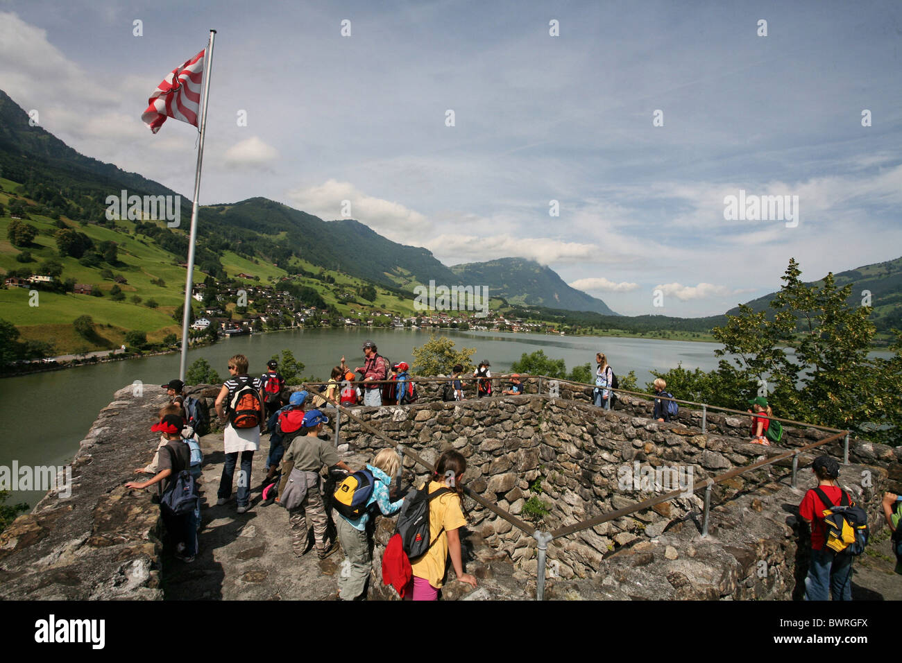 Lake lauerz schwanau island castle hi-res stock photography and images ...