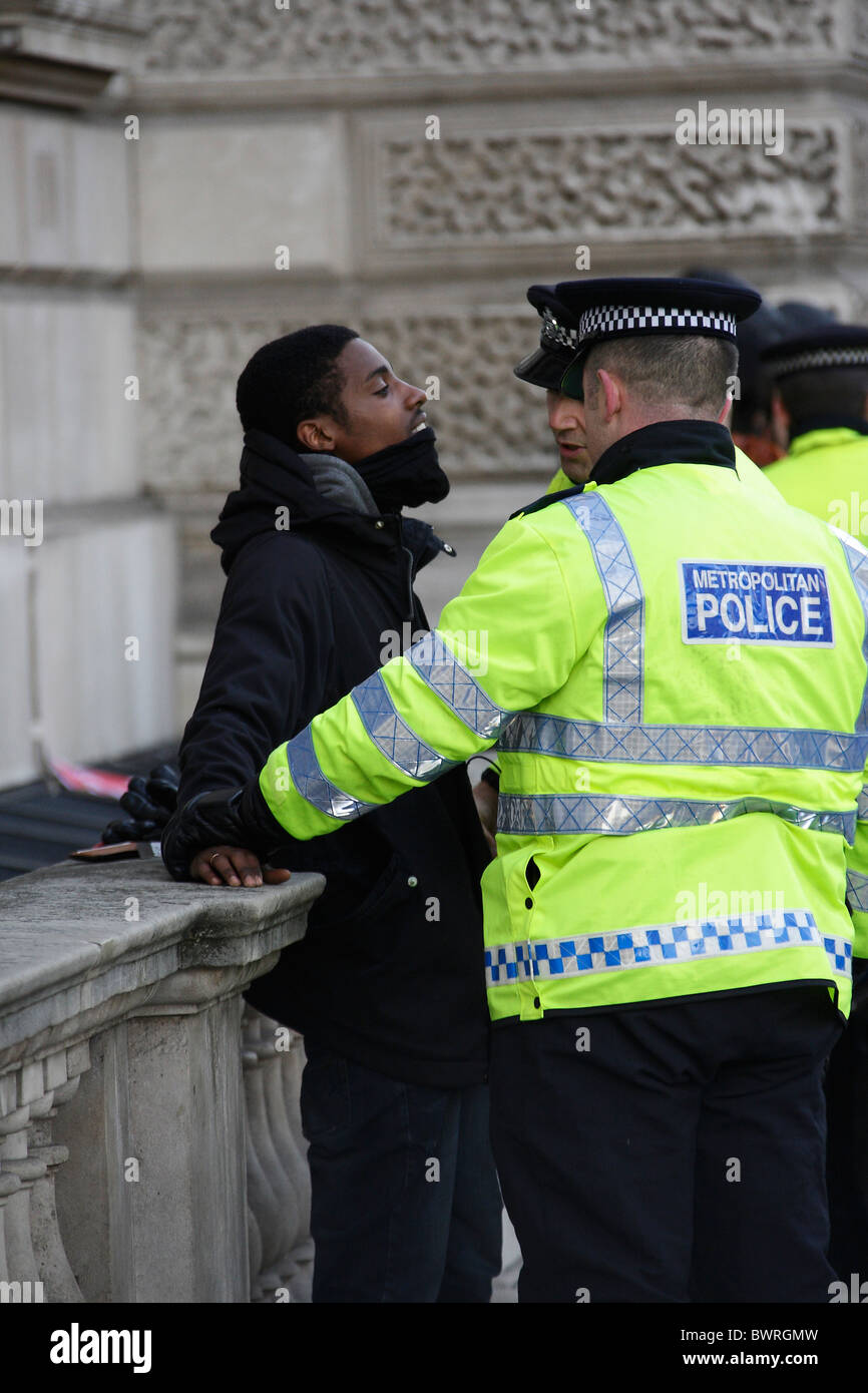 Black youth arrested at student protest Stock Photo - Alamy