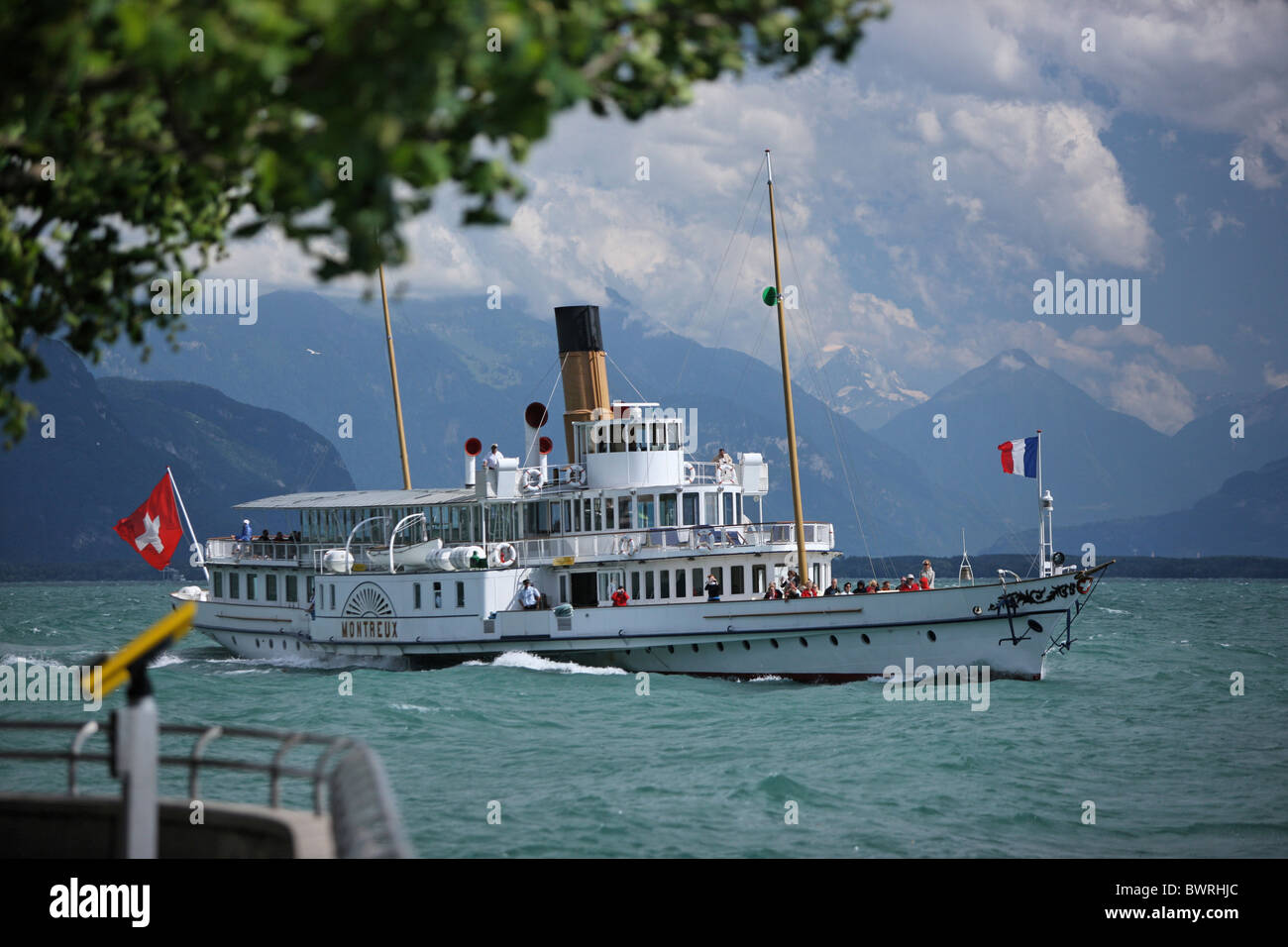 Switzerland Europe Lake Geneva Outdoor Outdoors Outside landscape alps ...