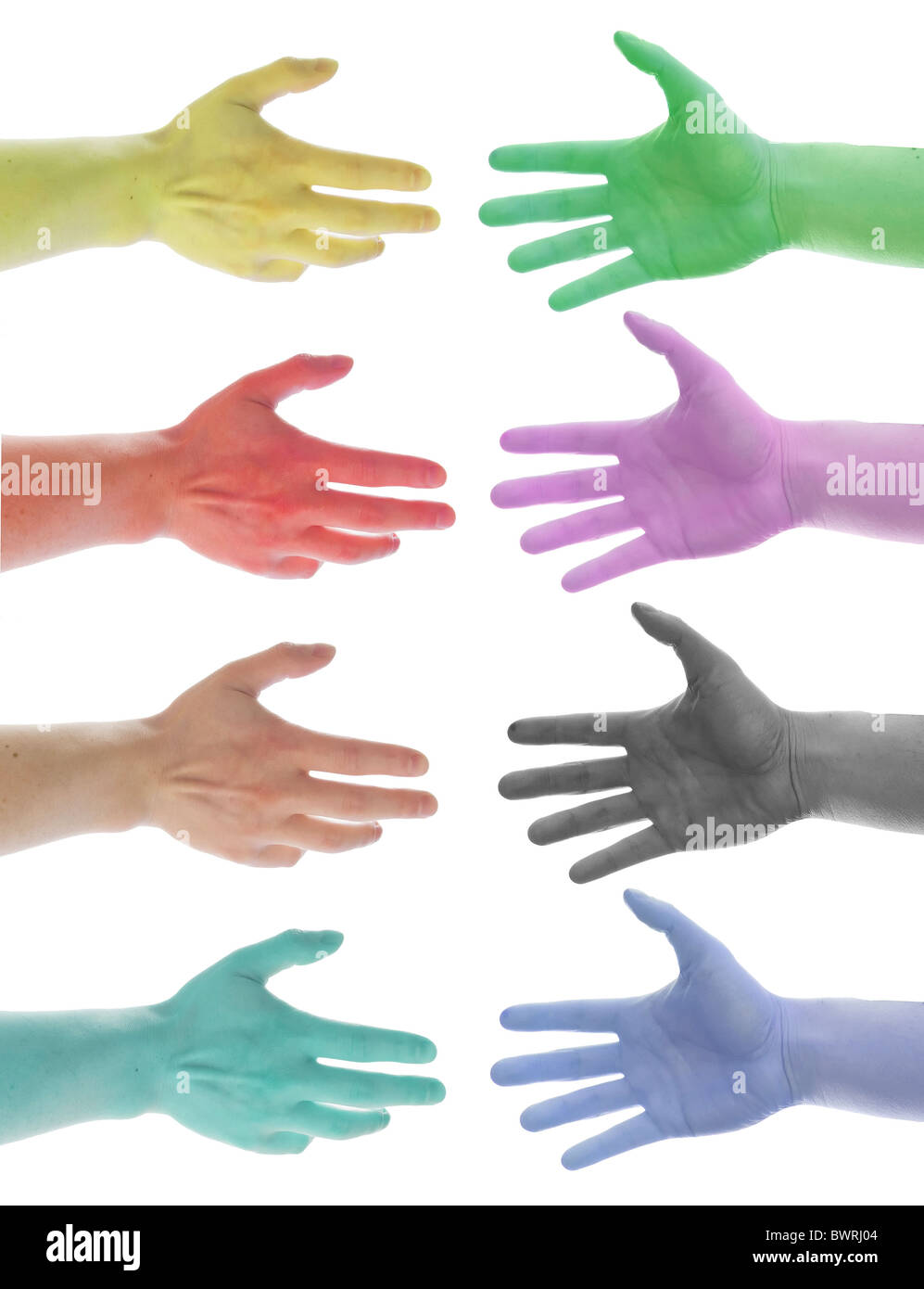 colored hands background Stock Photo - Alamy