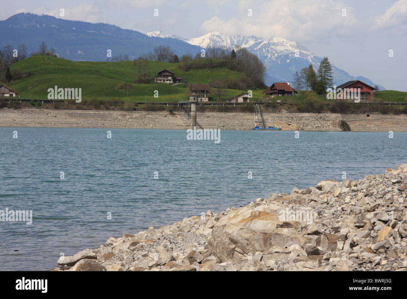 Switzerland Europe Lungerersee Lungernsee Lake Lungern Canton Obwalden ...