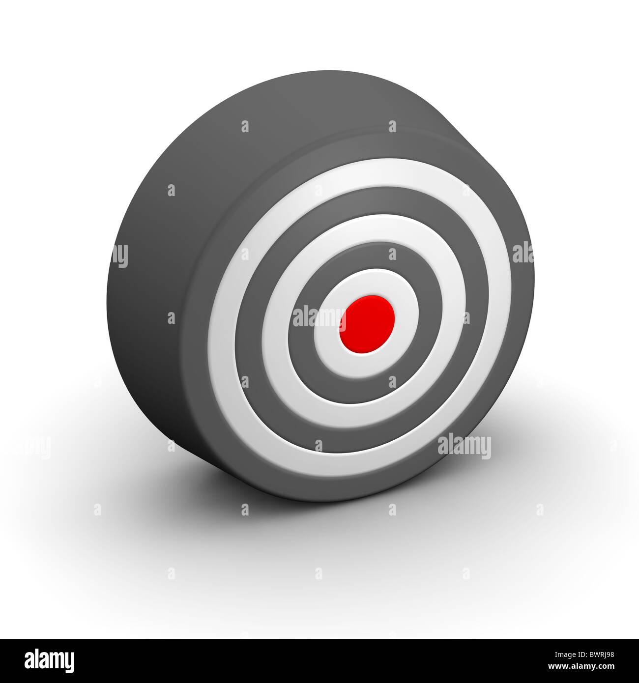 Black and white target with red center. 3d rendered illustration Stock ...