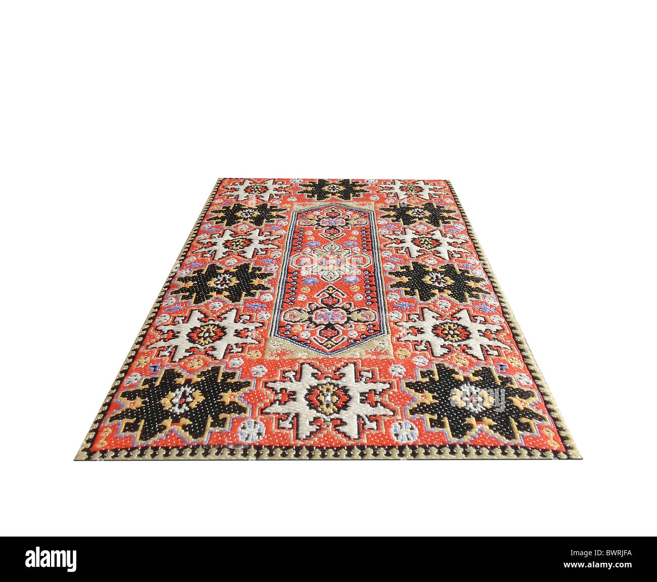 tibetan carpet isolated on white Stock Photo - Alamy