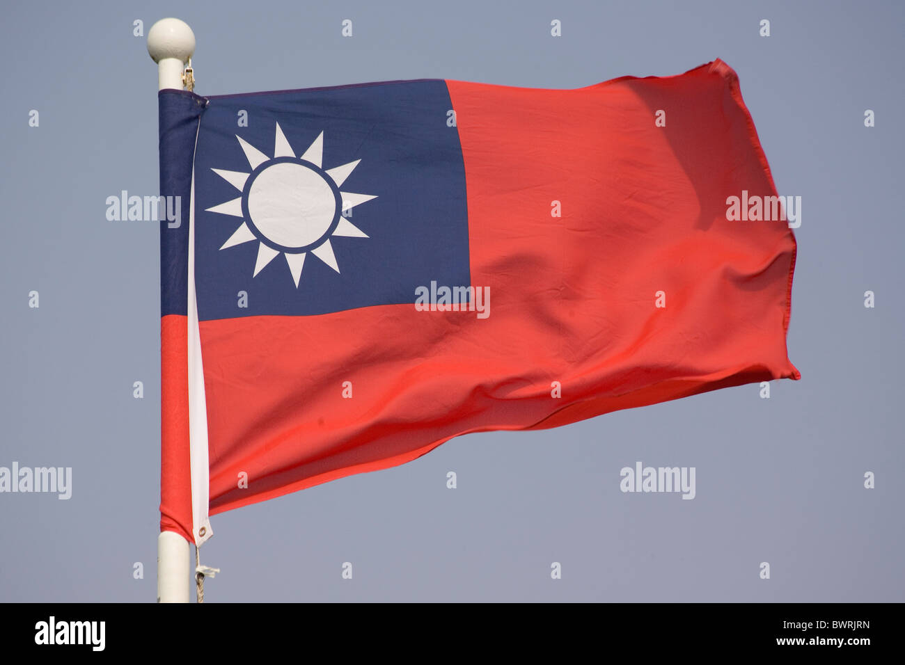 Taiwan national flag Stock Photo - Alamy