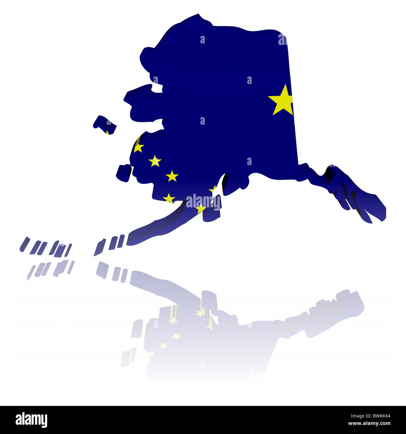Alaska flag map hi-res stock photography and images - Alamy