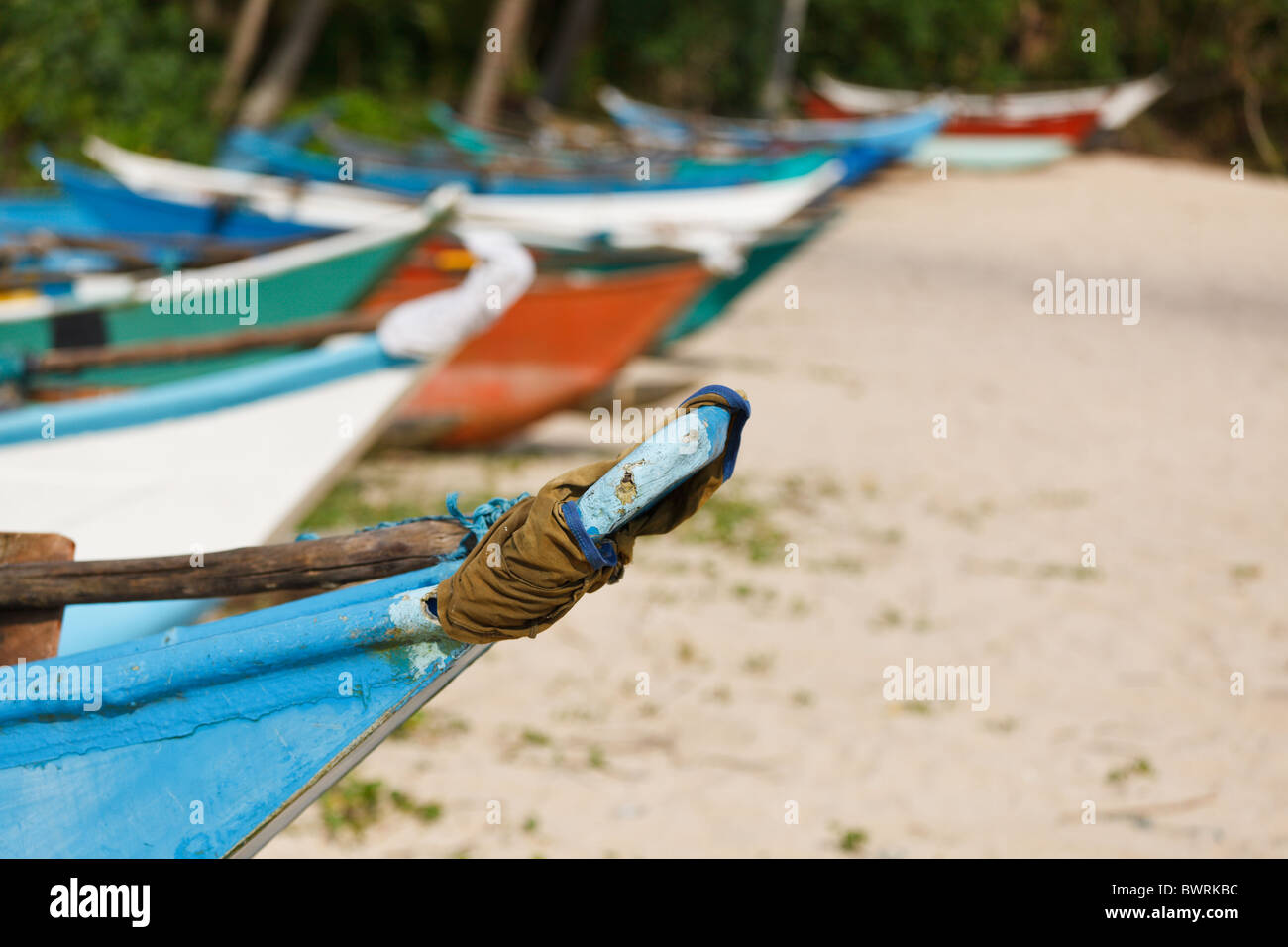 Fishing boats on beach Stock Photo - Alamy