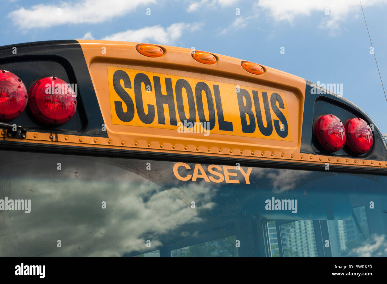Toronto school bus sign Stock Photo - Alamy
