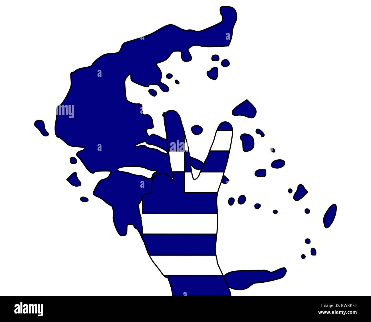 Greece hand signal Stock Photo - Alamy