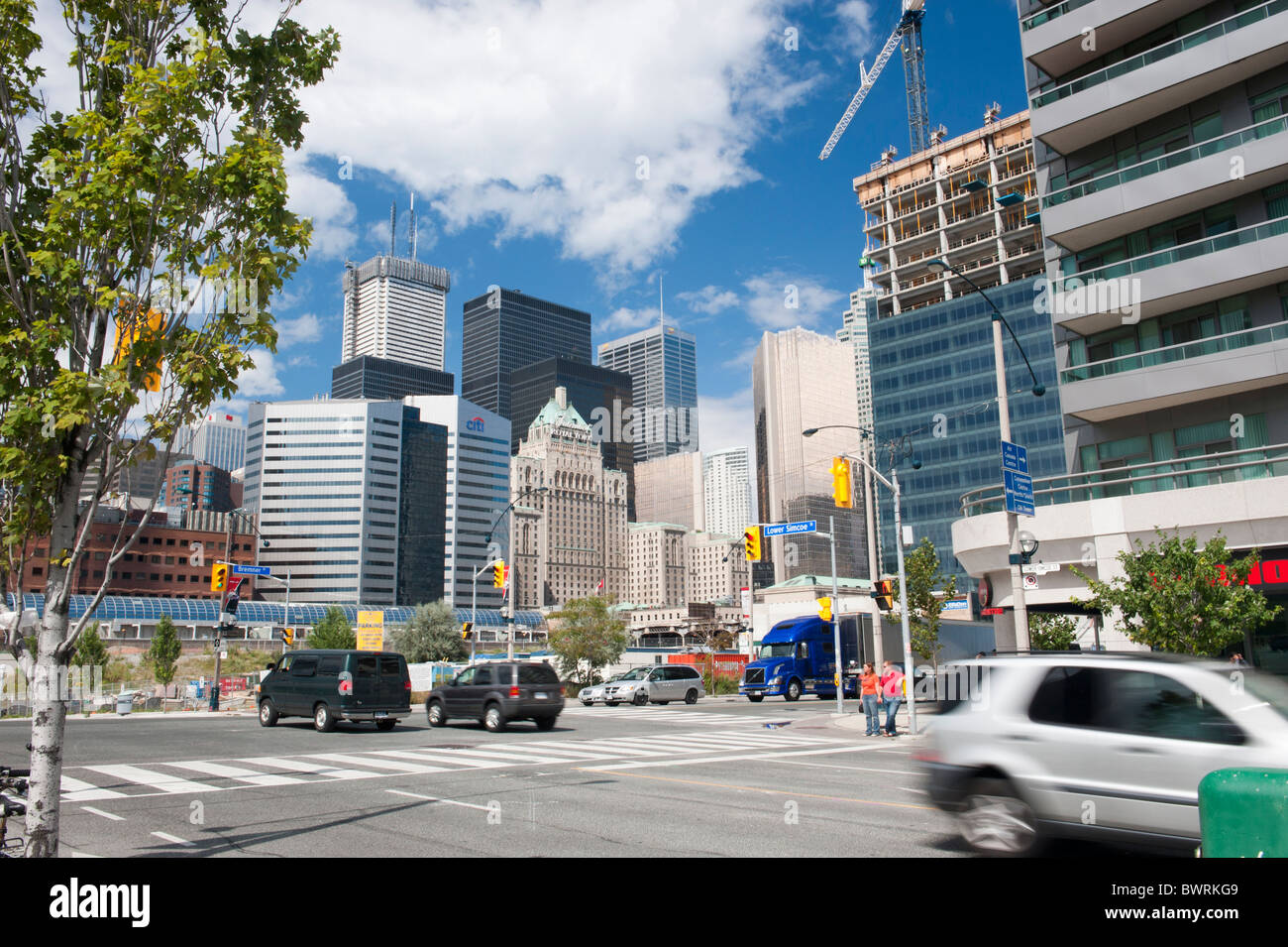Toronto street scene with moving traffic Stock Photo - Alamy