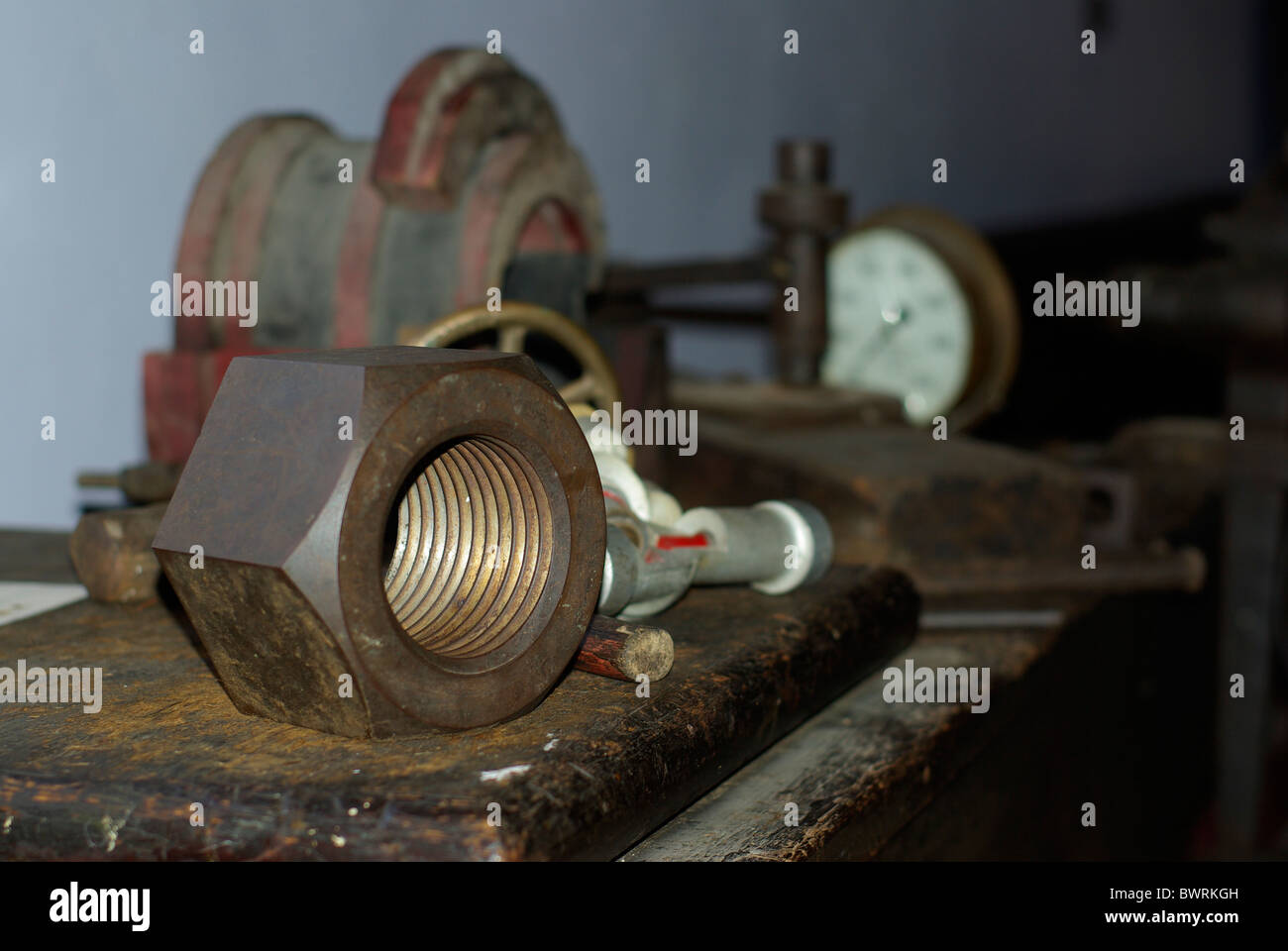 Large oversized metal nut Stock Photo - Alamy
