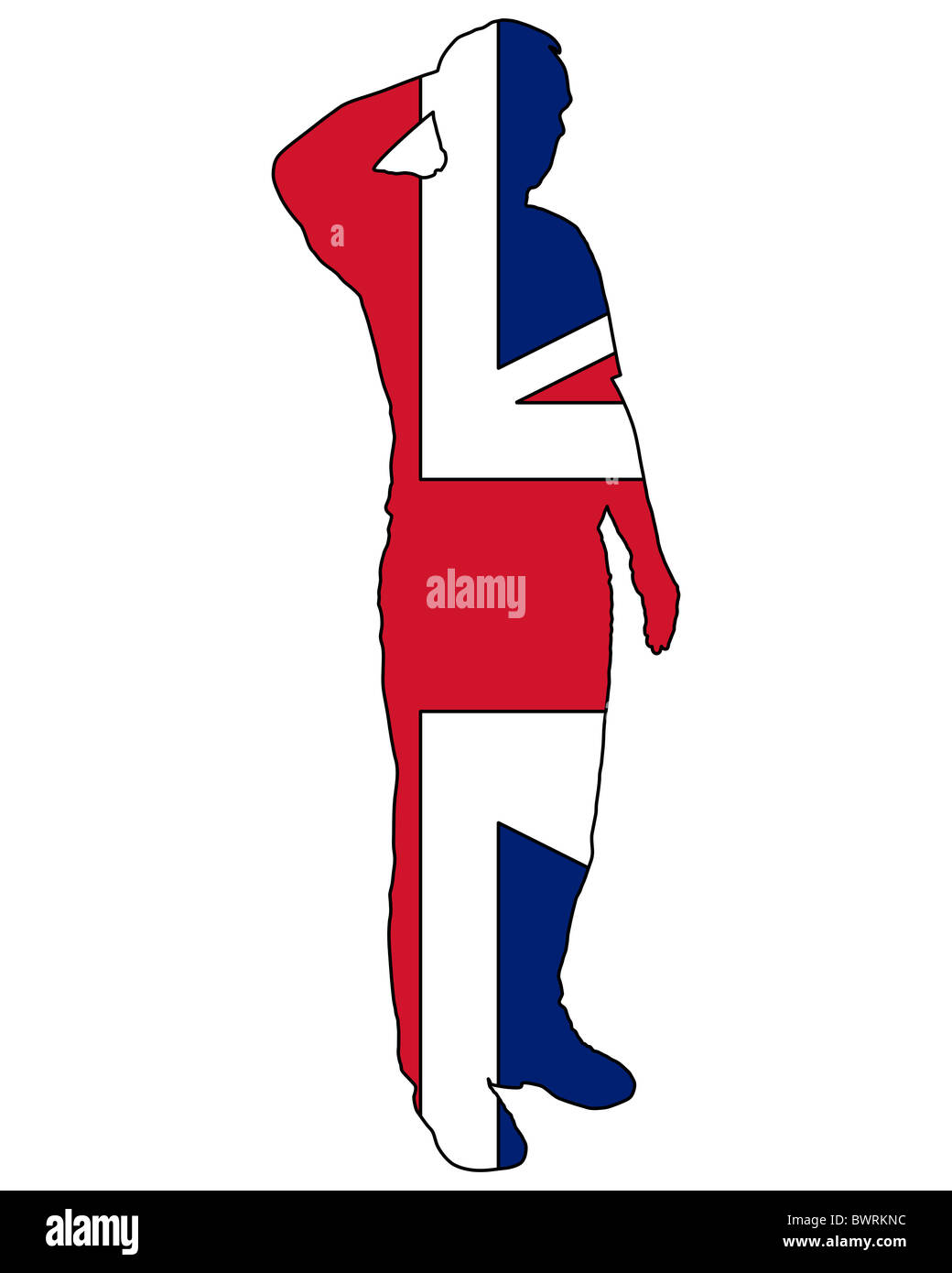 Salute silhouette Cut Out Stock Images & Pictures - Alamy