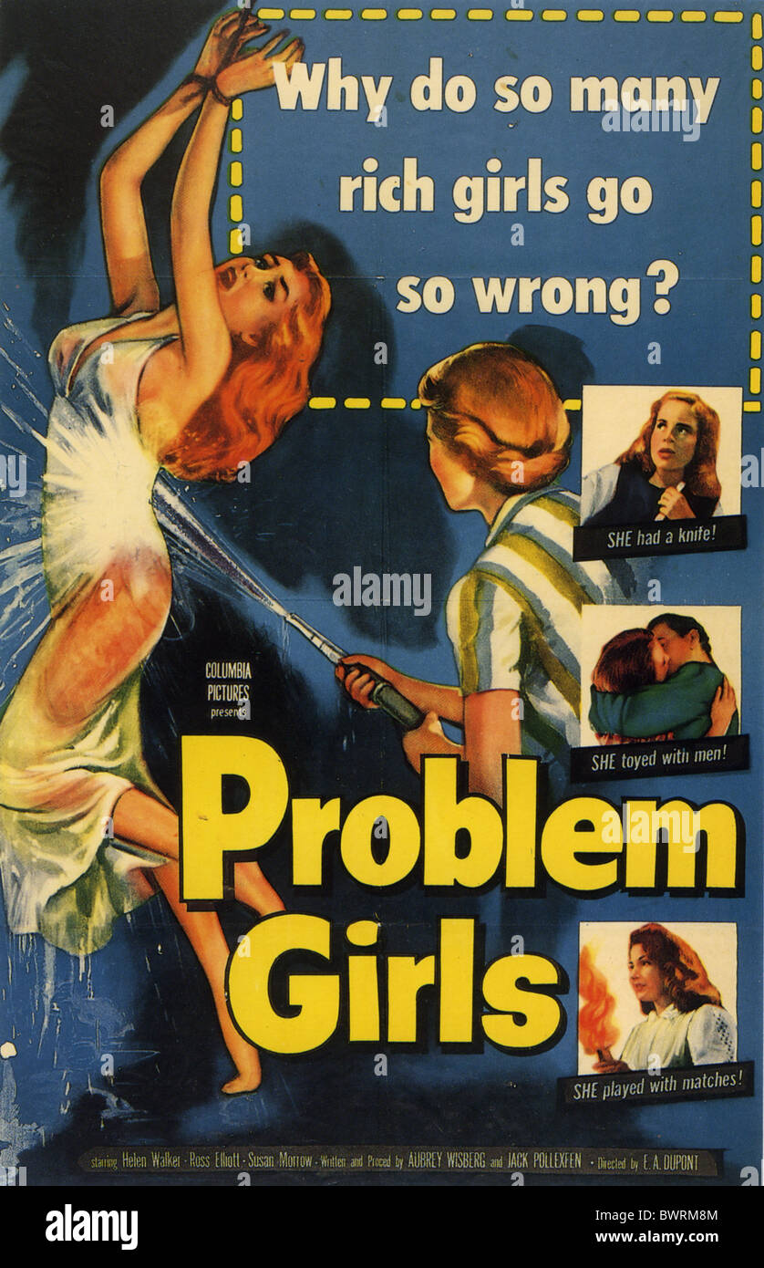 PROBLEM GIRLS Poster for 1953 Columbia film Stock Photo - Alamy