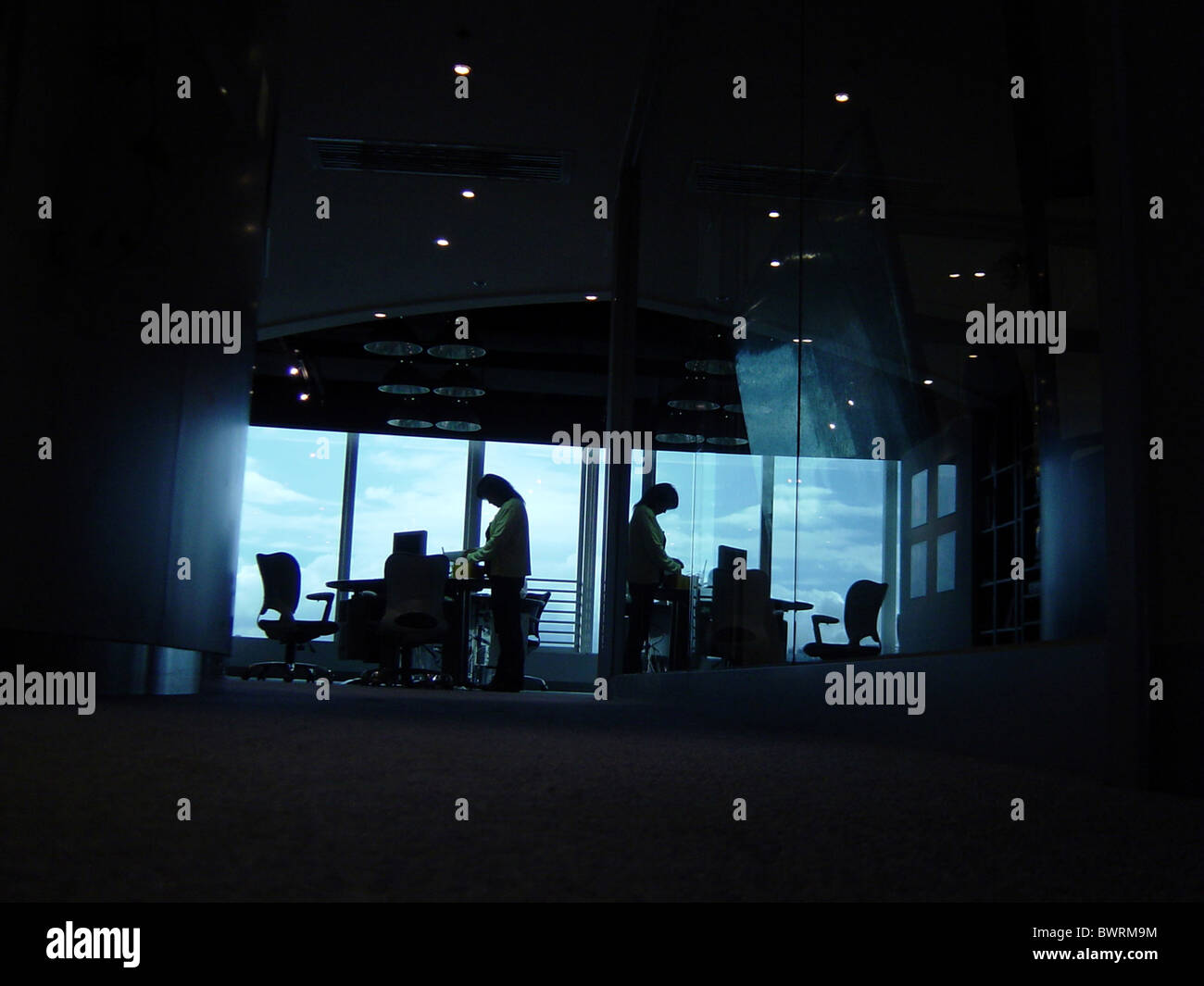 Office Lady, Silhouette Stock Photo - Alamy