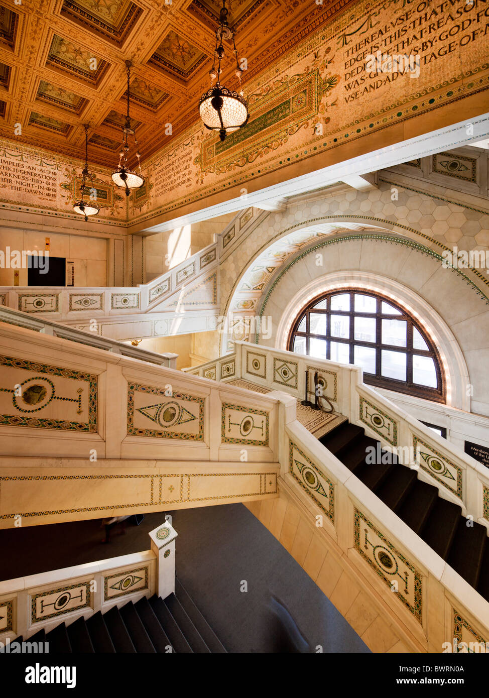 Grand Staircase, Chicago Cultural Center, Illinois Stock Photo - Alamy