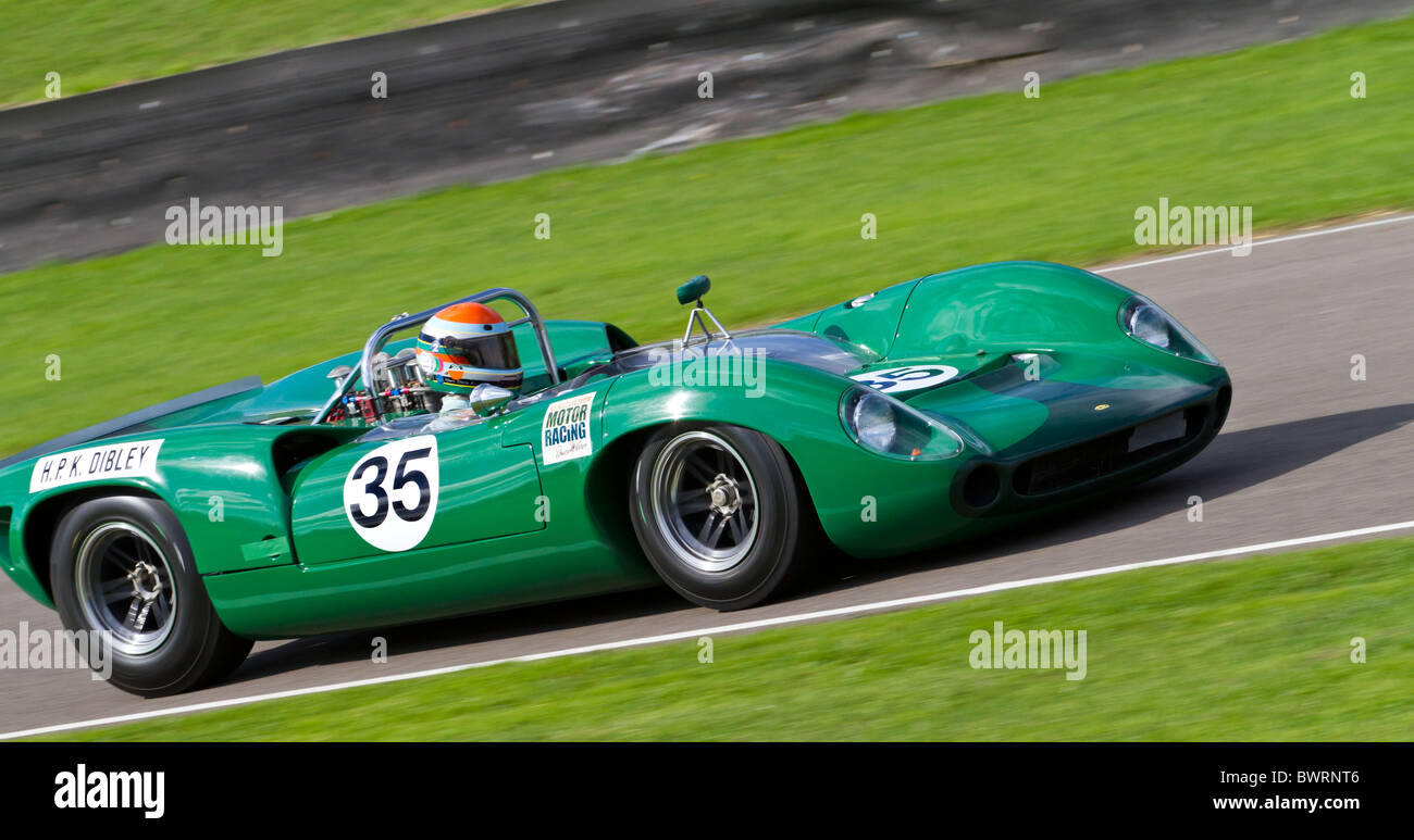 1965 Lola-Chevrolet T70 Spyder with driver Marc Devis in the Whitsun ...