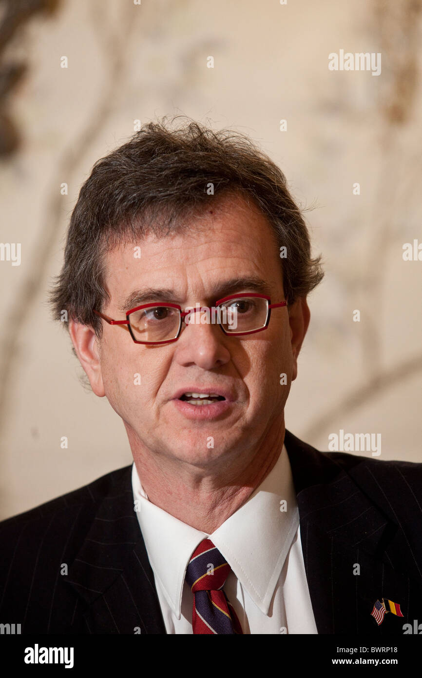 Howard Gutman, U.S. Ambassador to the Kingdom of Belgium, gives a press ...