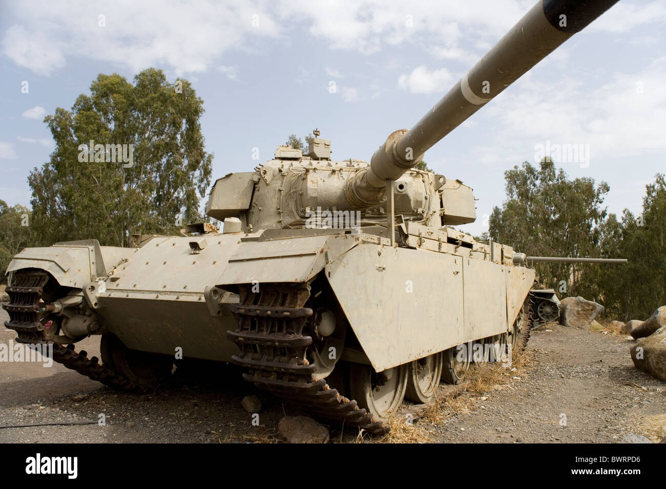 Israeli Centurian tank memorial on the Golan Heights, Israel Stock ...