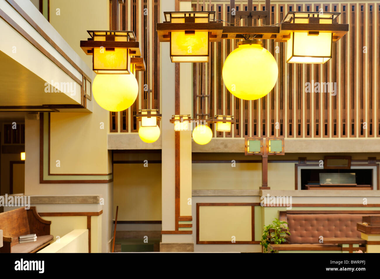 Unity Temple, Oak Park, Illinois, Frank Lloyd Wright Stock Photo - Alamy