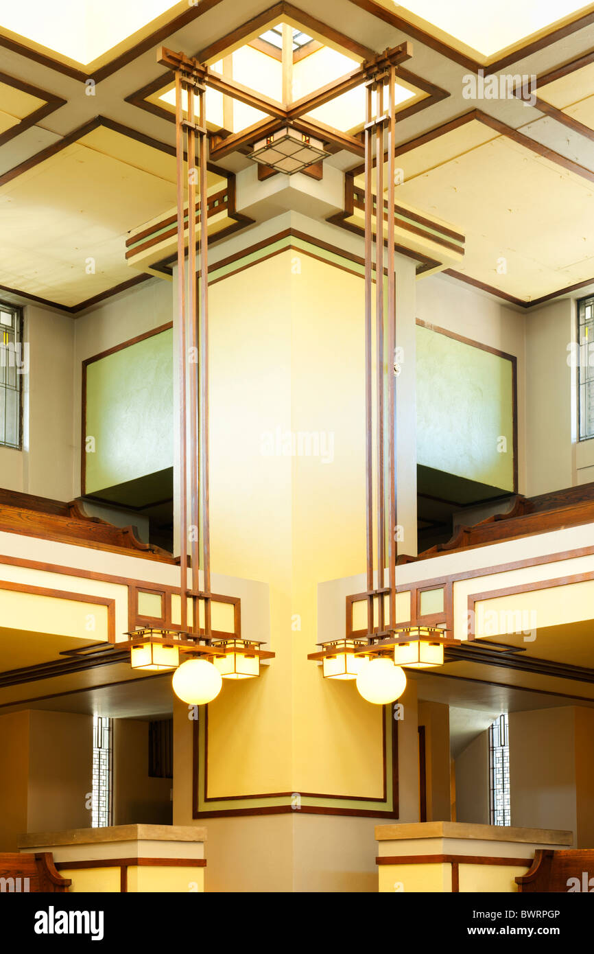 Unity Temple, Oak Park, Illinois, Frank Lloyd Wright Stock Photo - Alamy