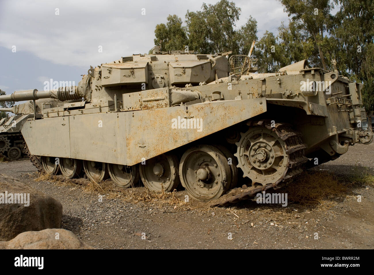 Israeli Centurian tank memorial on the Golan Heights, Israel Stock ...