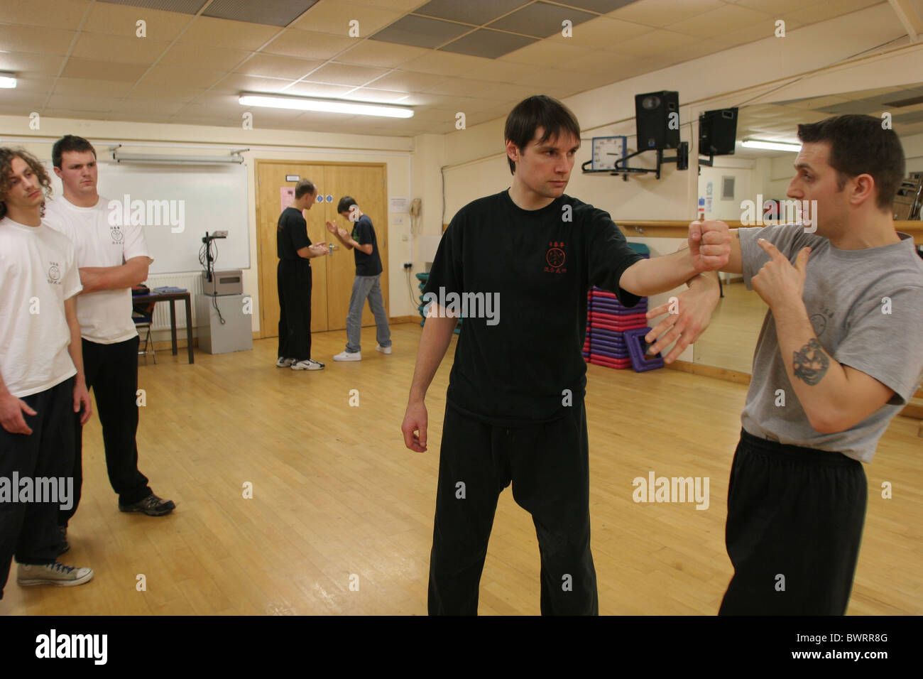 Wing Chun Kung Fu class in England Stock Photo - Alamy