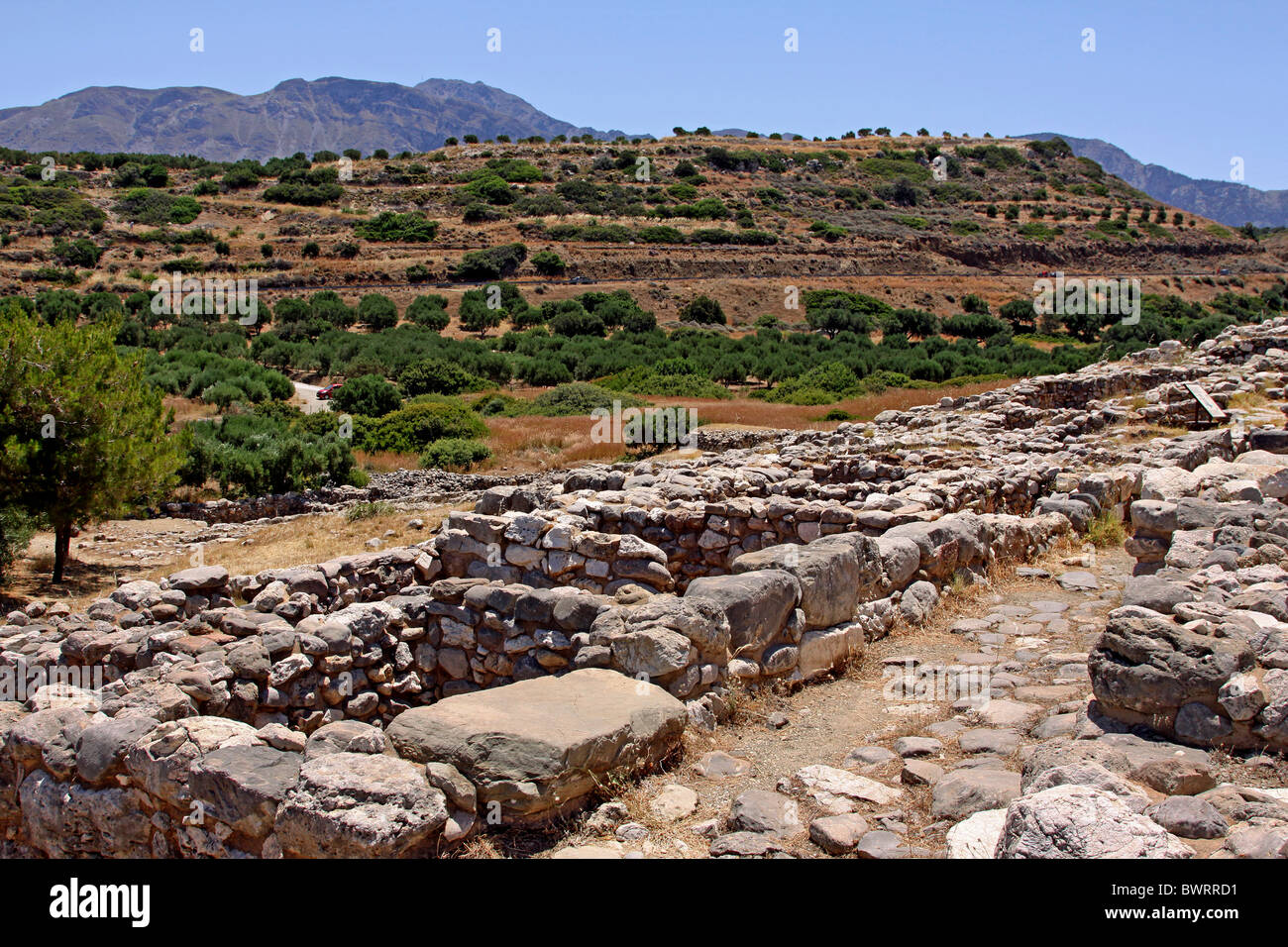 Gournia, Minoan archaeological site, Crete, Greece, Europe Stock Photo ...