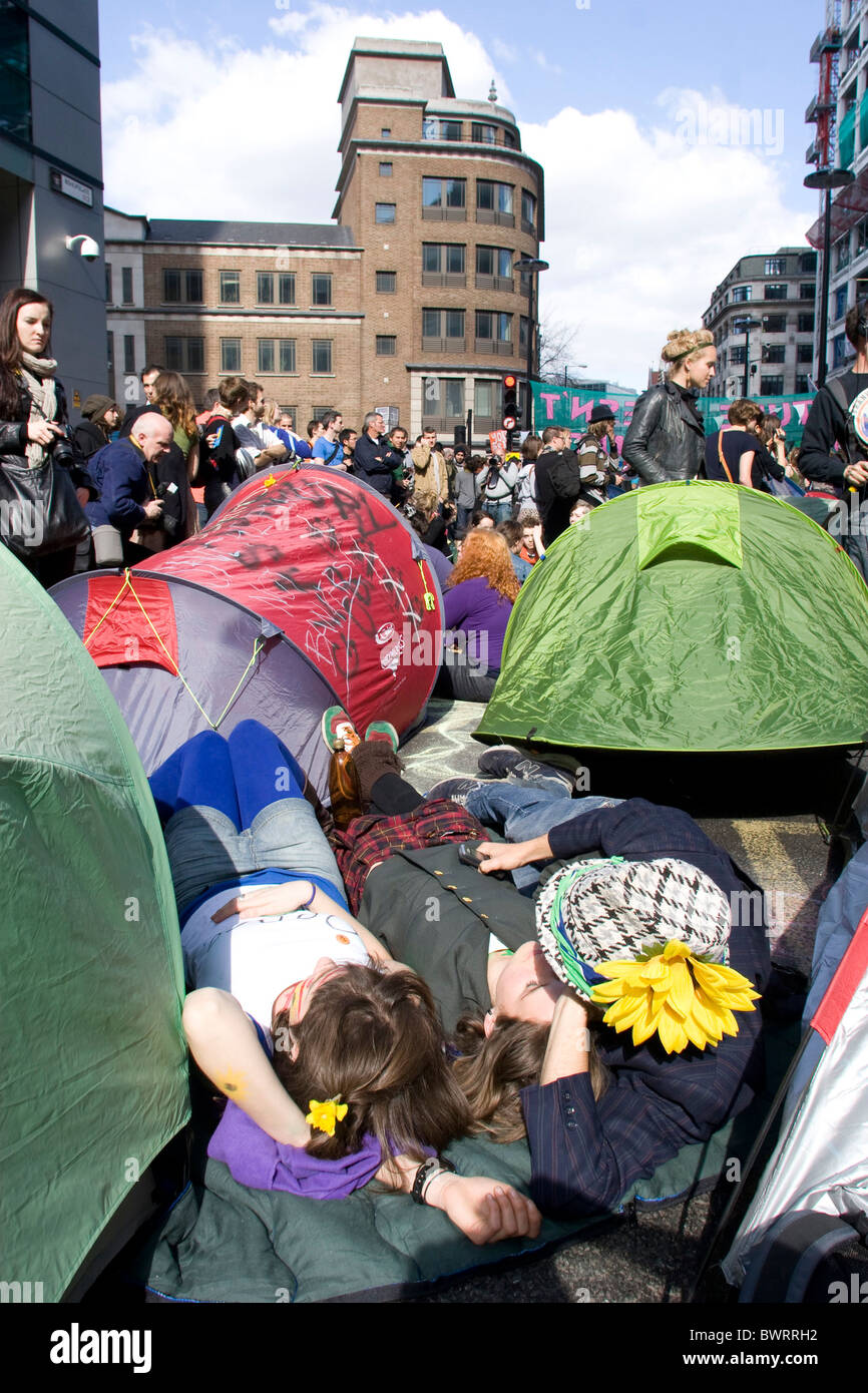G20 Protests 2009 in London, United Kingdom Stock Photo - Alamy