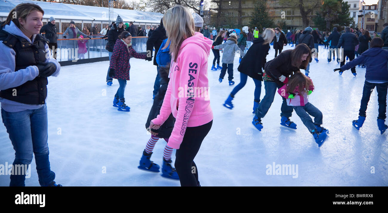 England, East Sussex, Brighton, Royal Pavilion Ice Rink Stock Photo - Alamy