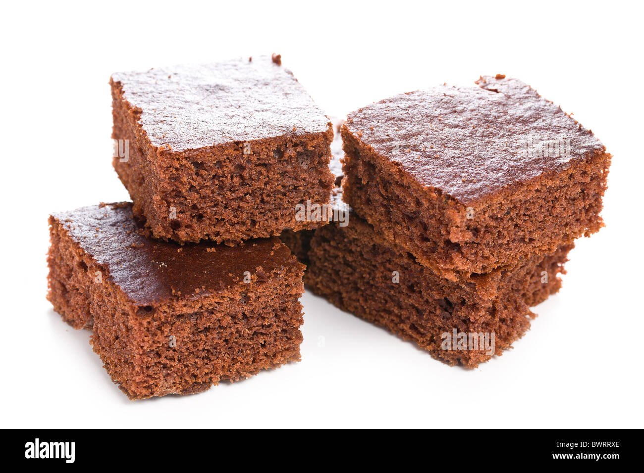 sweet chocolate dessert on white background Stock Photo - Alamy
