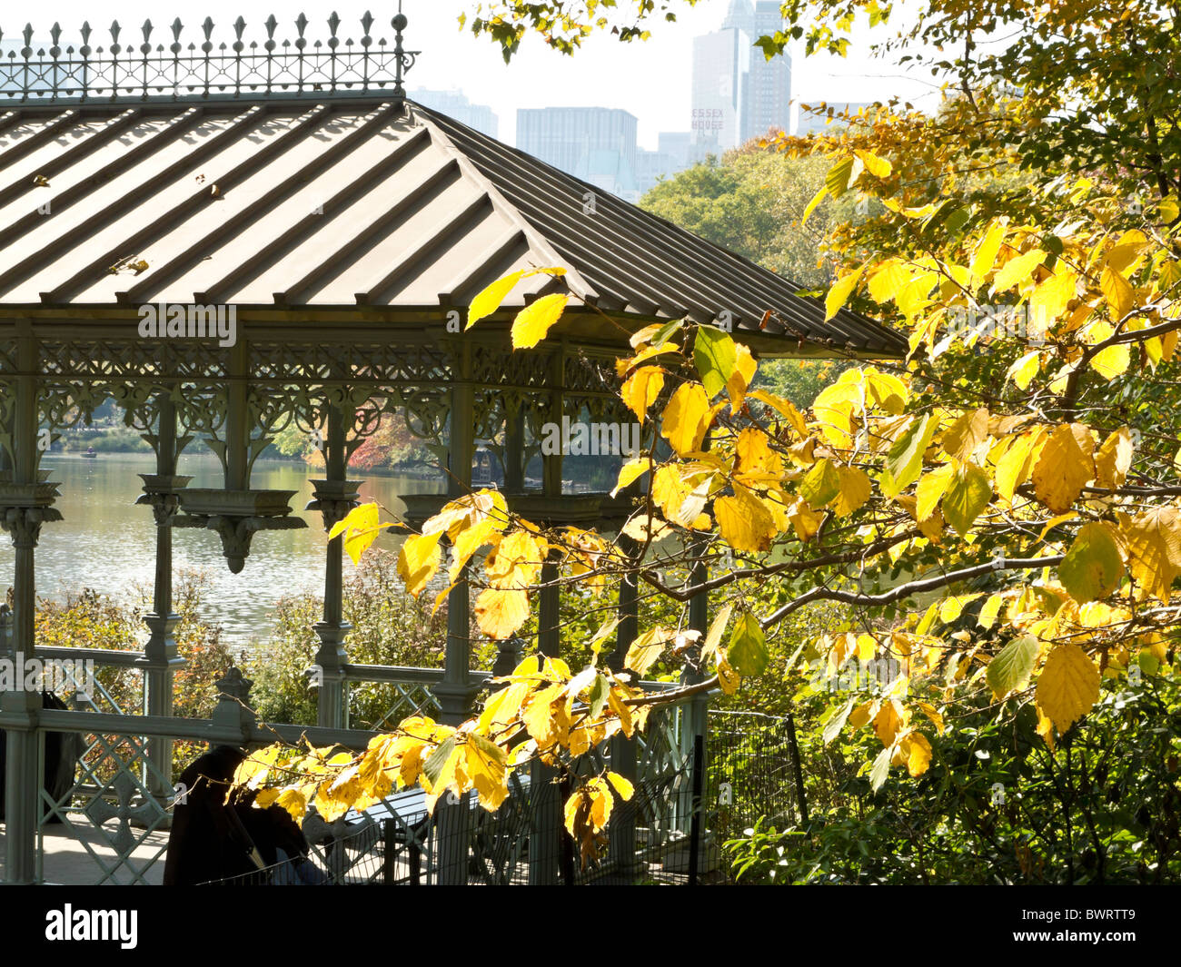 Ladies Pavilion, Central Park Lake, NYC Stock Photo - Alamy