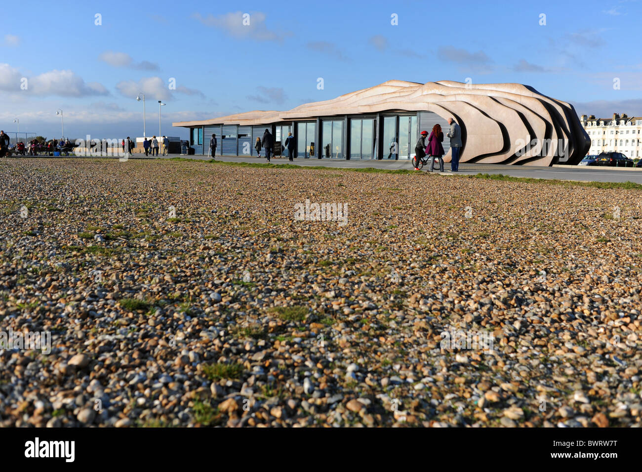 The East Beach cafe on Littlehampton seafront West Sussex UK Stock ...