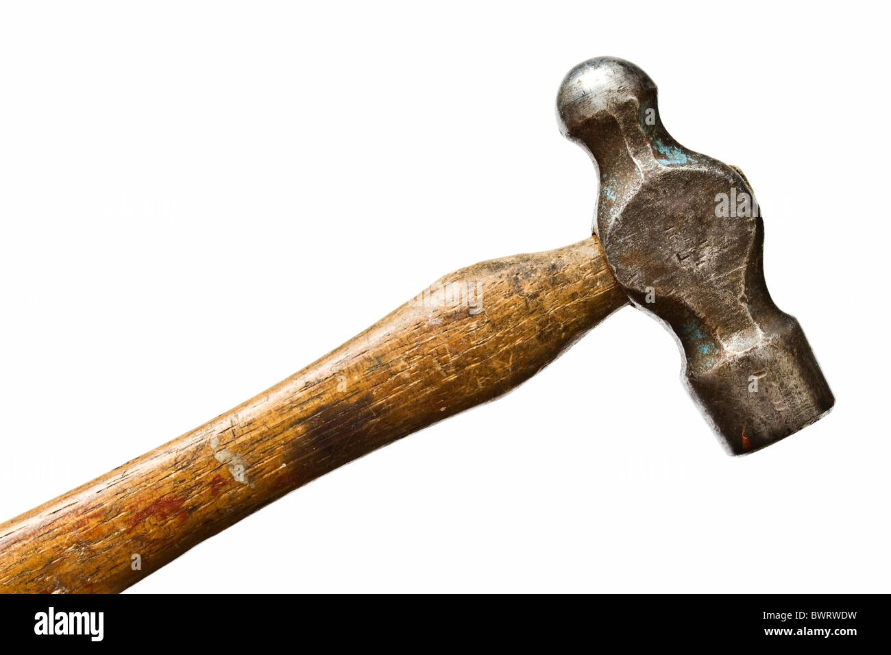 An old Hammer isolated on white background Stock Photo - Alamy