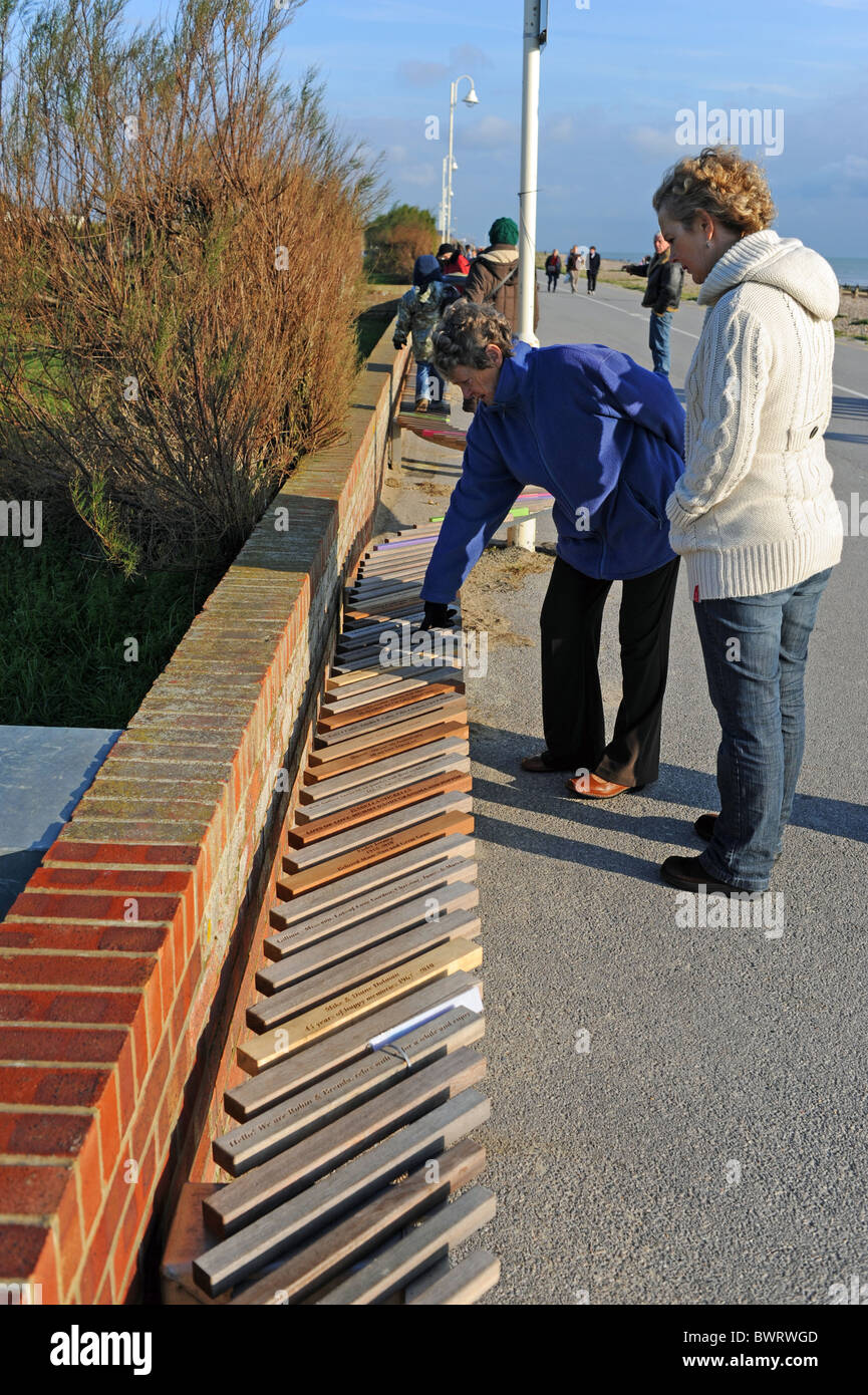 The new long bench that stretches and turns along Littlehampton ...
