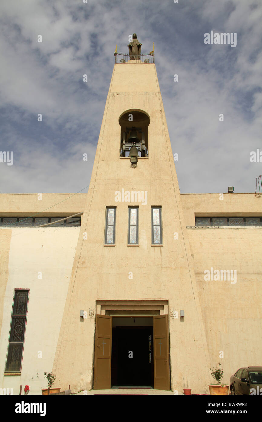 Israel, Lower Galilee, the new Maronite Church in Nazareth Stock Photo ...