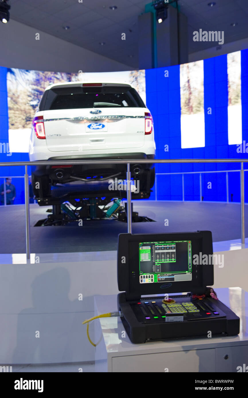 A "virtual ride" demonstrator at the 2010 LA Auto Show, Los Angeles ...