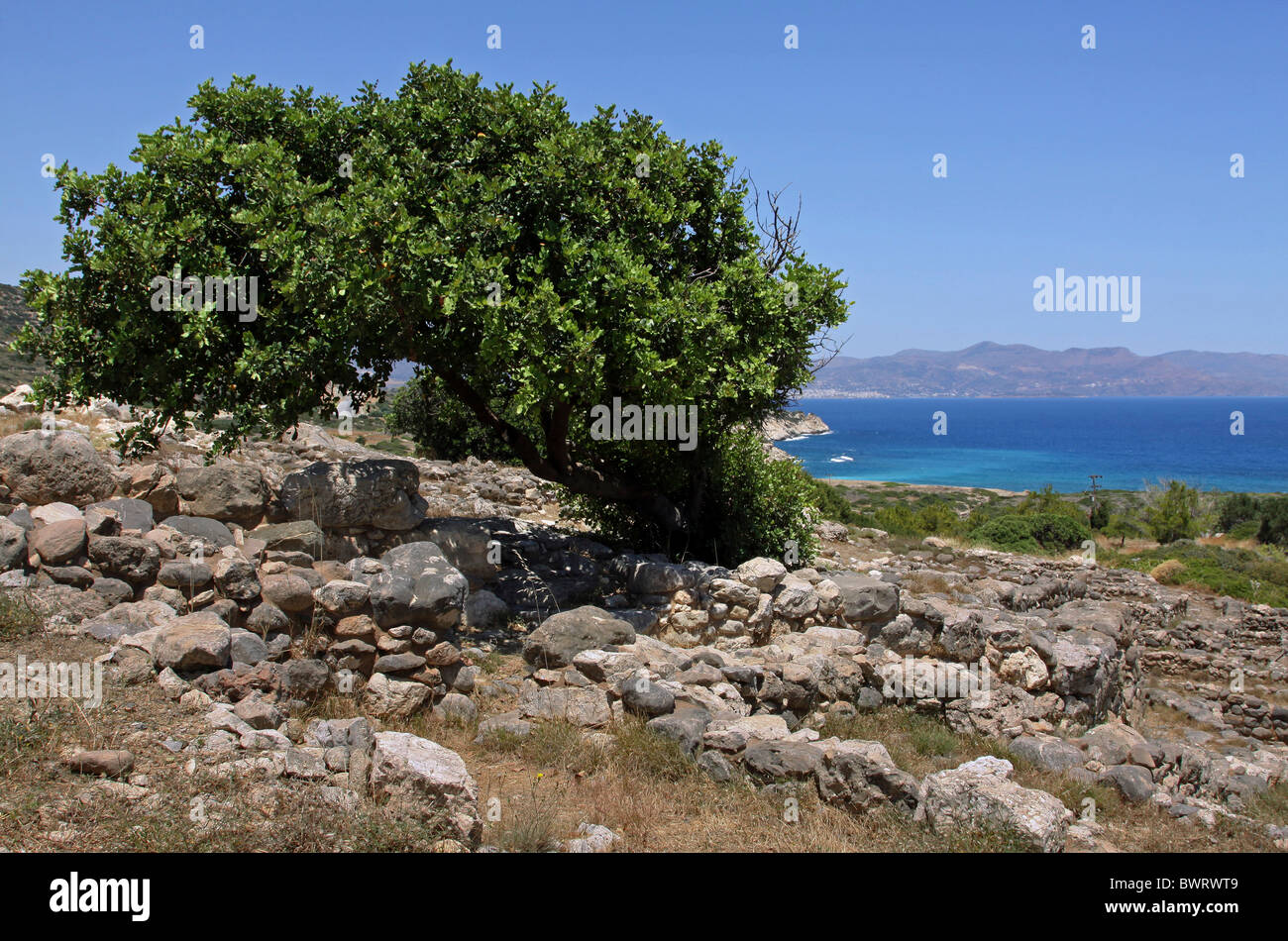 Gournia, Minoan archaeological site, Crete, Greece, Europe Stock Photo ...