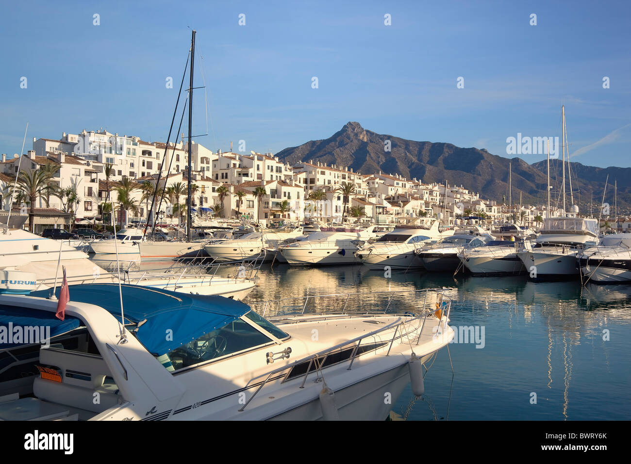 Luxury yachts at Puerto Jose Banus. Jose Banus Port. Marbella, Malaga ...
