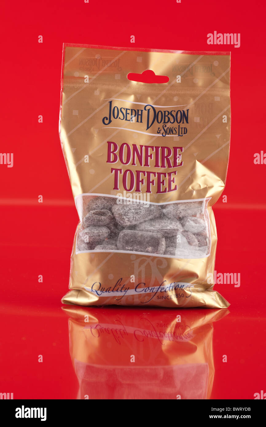 Bag of Joseph Dobson and sons ltd Bonfire Toffee Stock Photo - Alamy