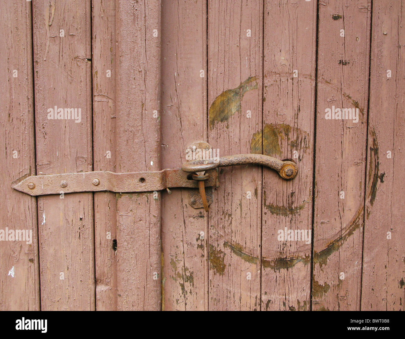 Door lock marking the wood Stock Photo - Alamy