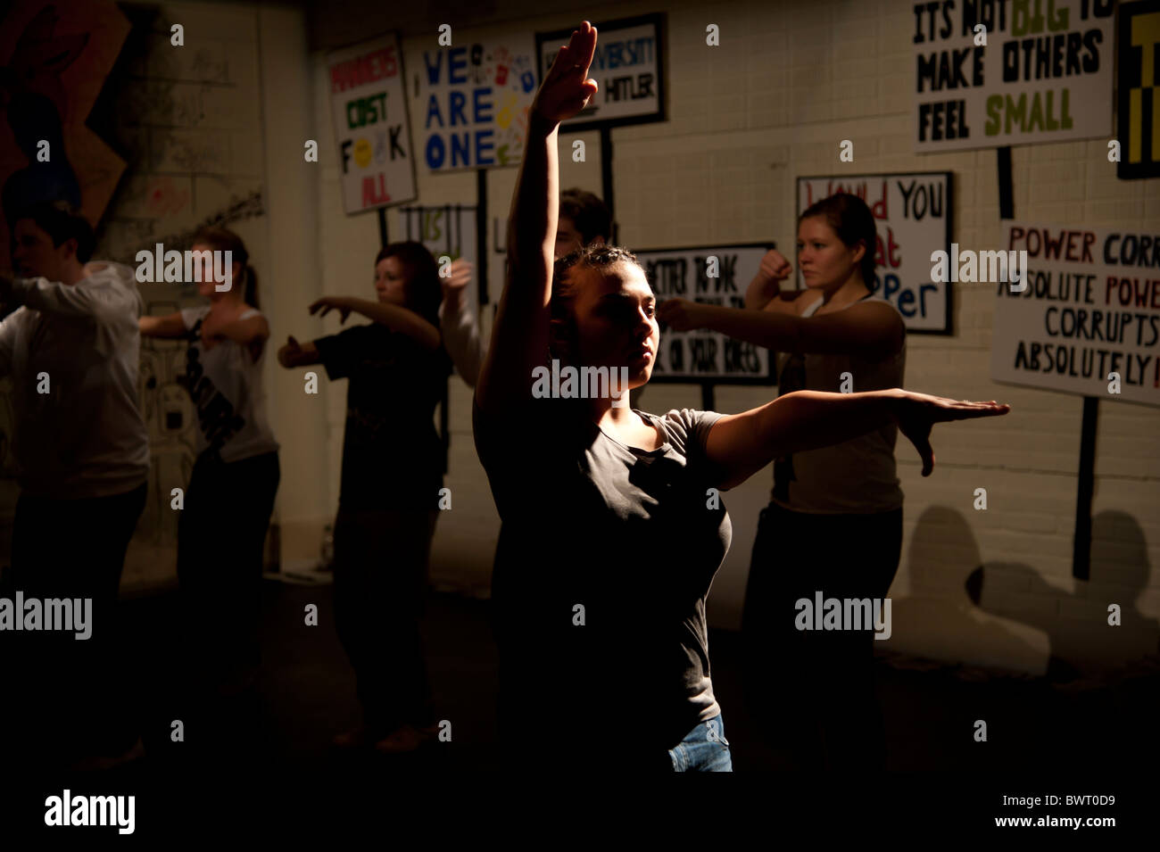Drama and Theatre studies students Aberystwyth University performing ...
