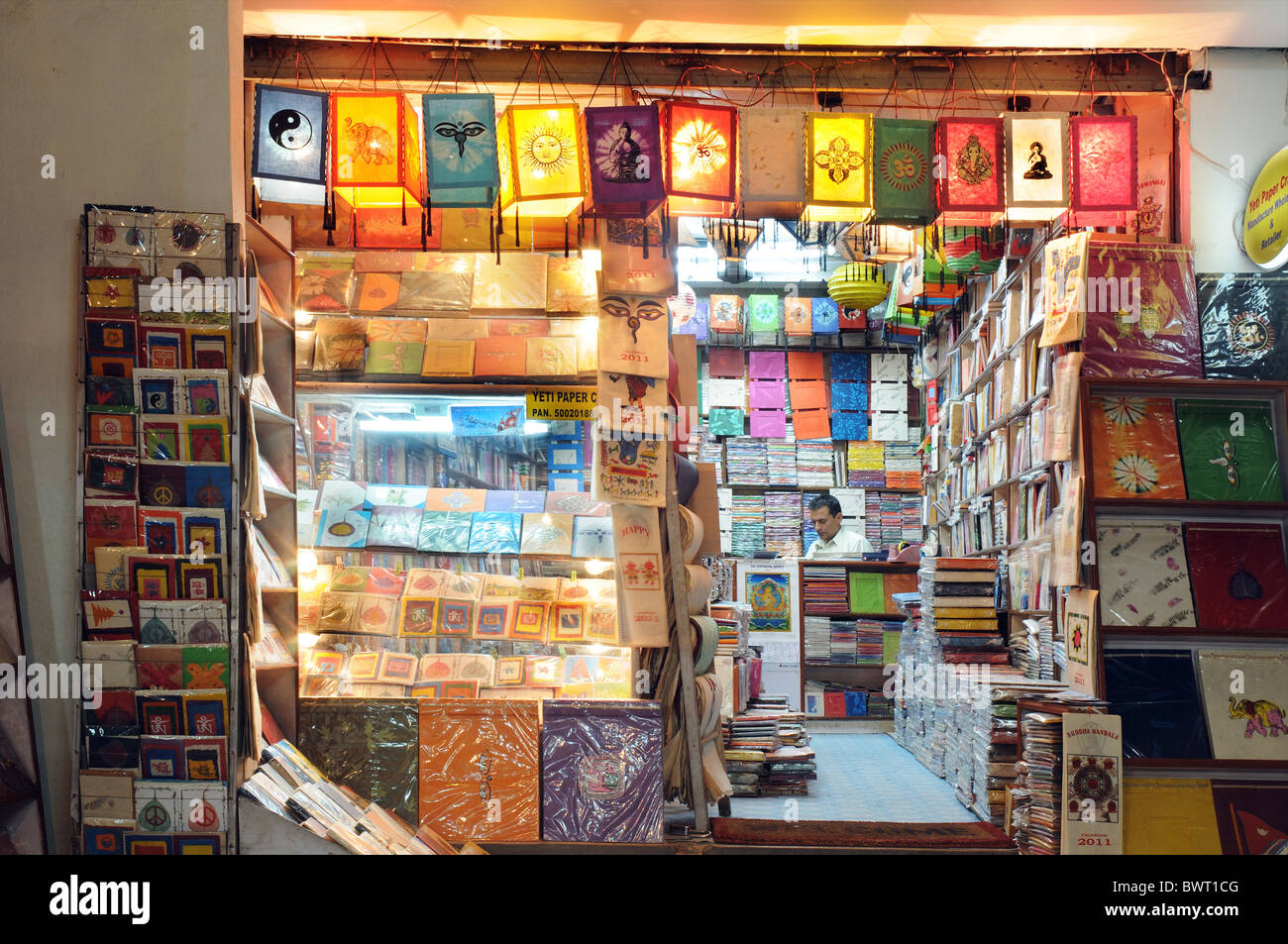 A shop in Thamel in Kathmandu at night Stock Photo - Alamy