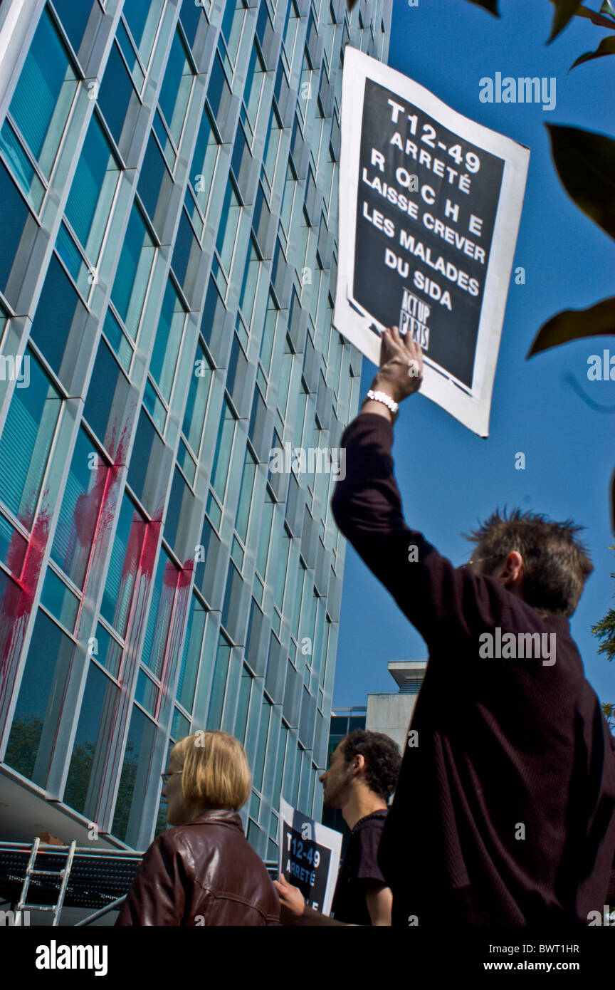 Paris, France - AIDS Activists of Act Up-Paris Protesting Against ...