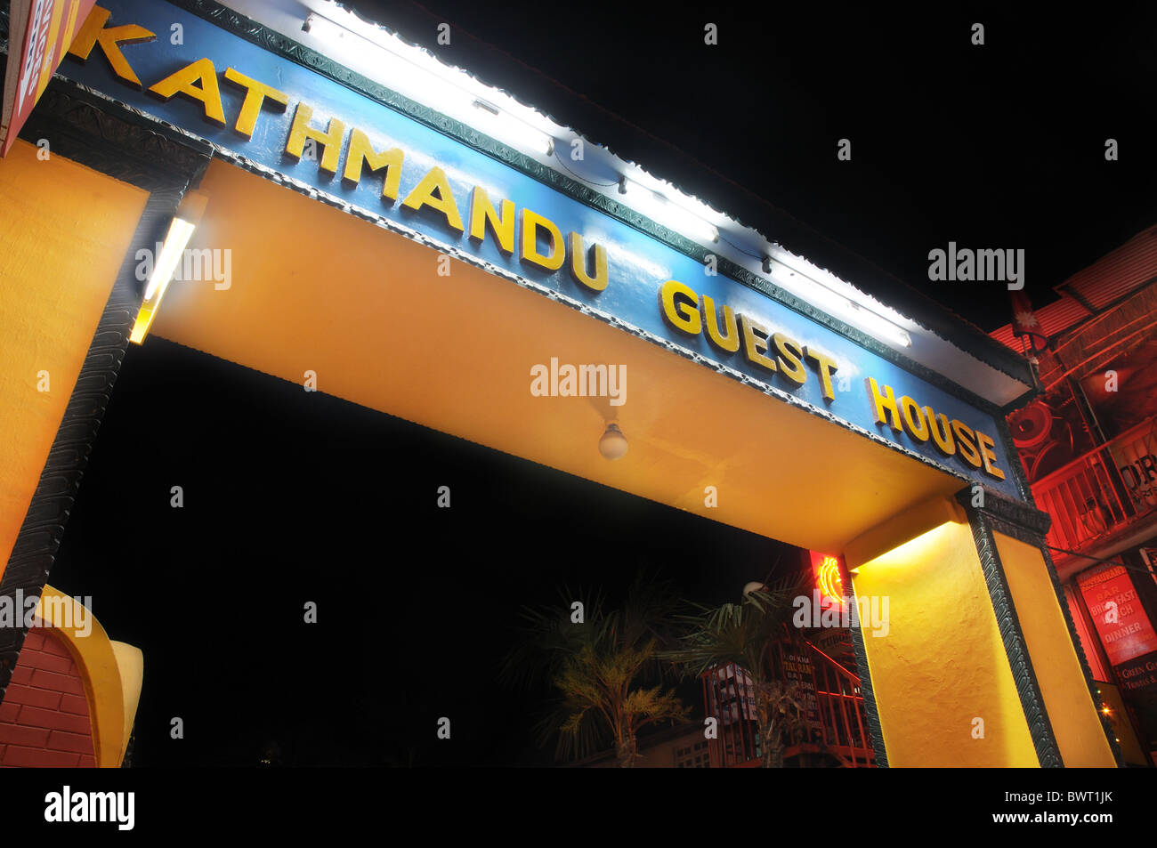 The famous Kathmandu Guest House in Thamel Kathmandu Stock Photo - Alamy