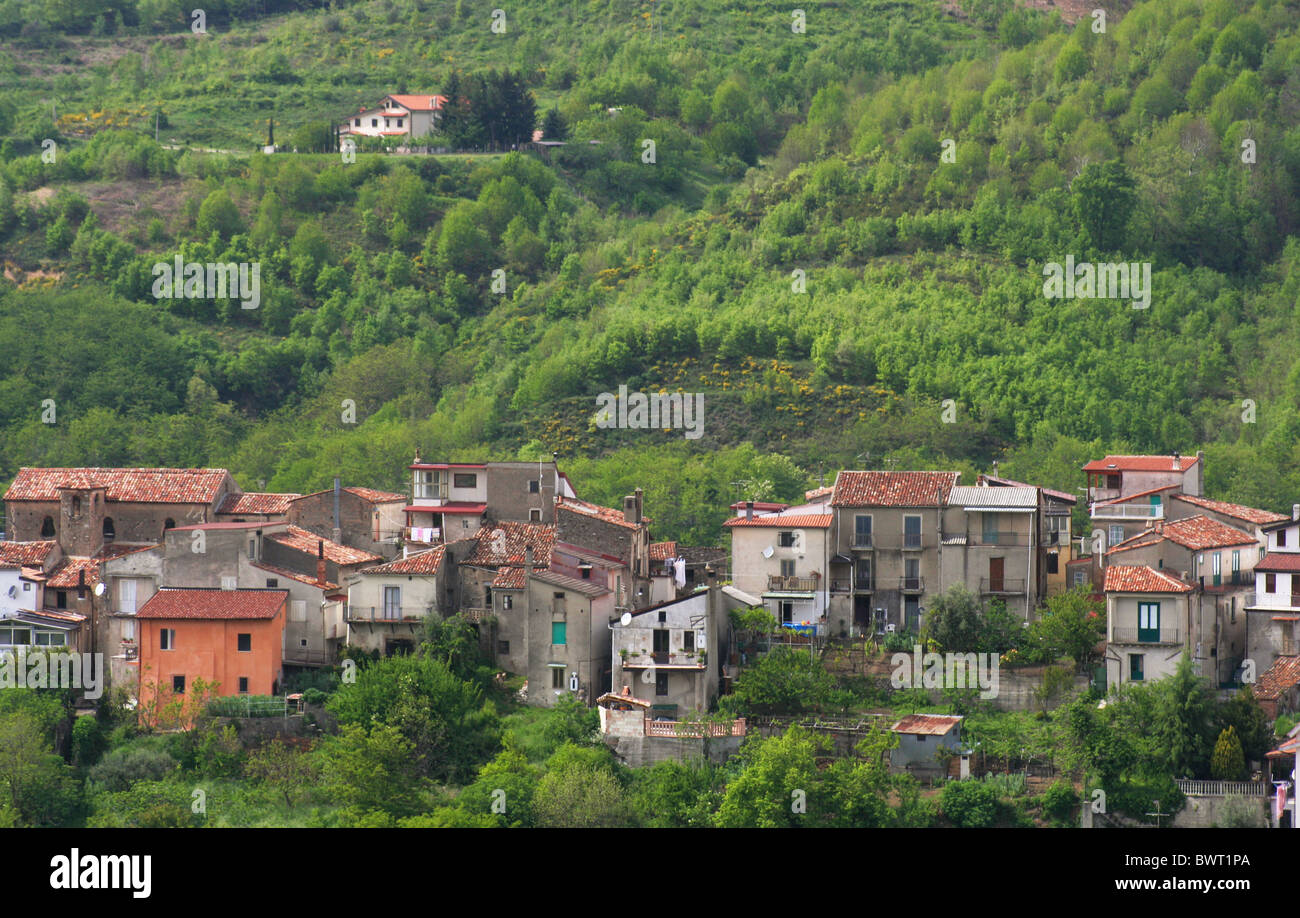 A small village in the Calabrian mountains, Italy Stock Photo - Alamy
