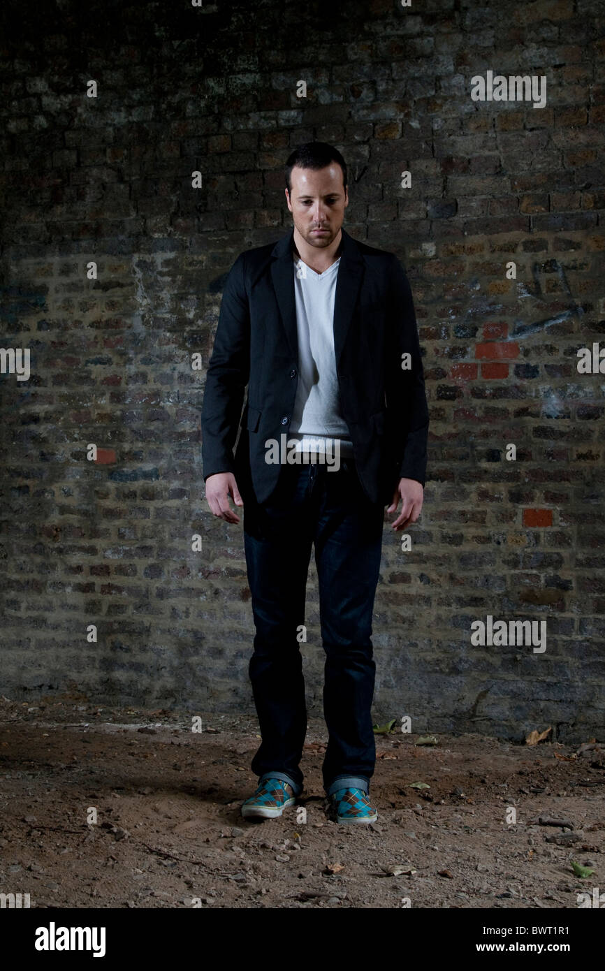 Photo shoot with male model in London Stock Photo - Alamy