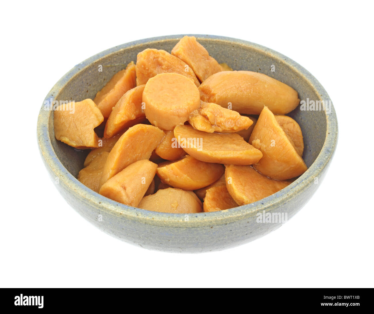 Cut yams in bowl Stock Photo - Alamy
